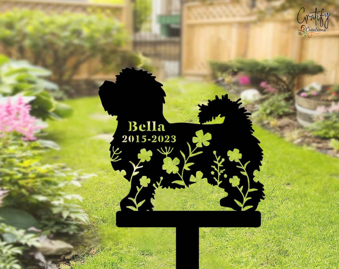 Maltese Dog Sign, Maltese Dog Memorial Stake, Metal Stake, Sympathy ...