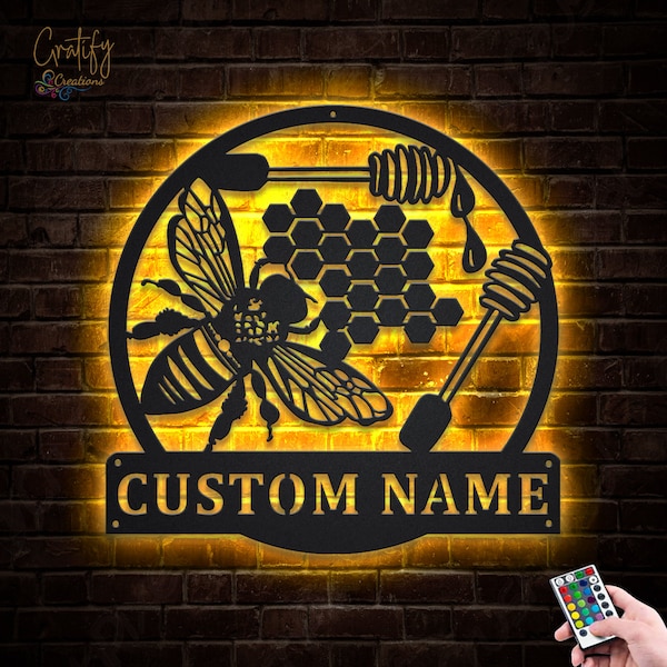 Metal Bee Sign - Etsy