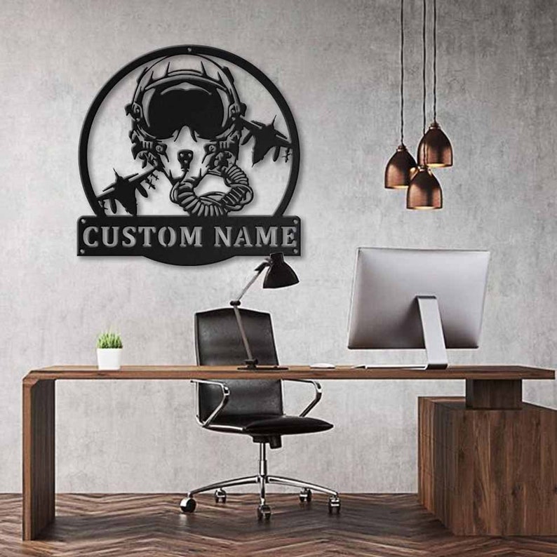 Custom Fighter Pilot Metal Sign Art Personalized Air Force - Etsy