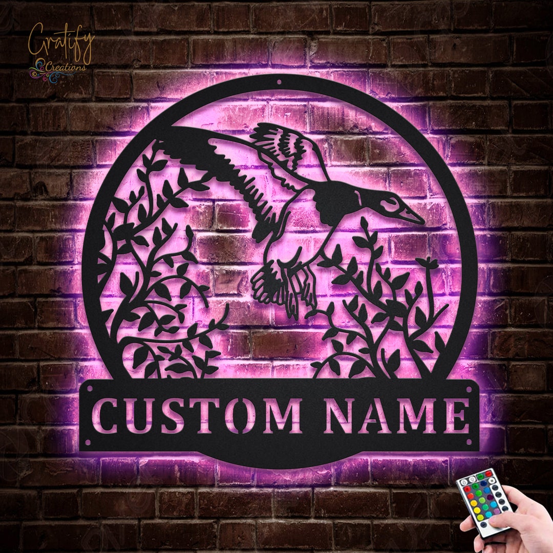 Flock of Birds Metal Sign LED Lights V3, Custom Flock of Birds Metal ...