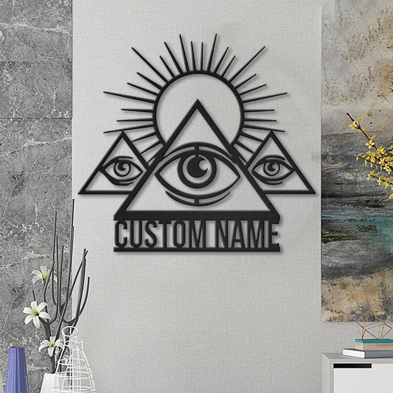 Masonic Freemason Metal Wall Art LED Lights V13, Custom Masonic Metal ...