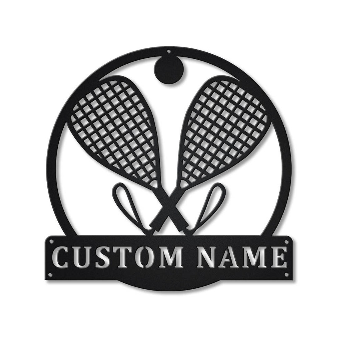 Racquetball Sport Monogram Metal Sign Art, Custom Racquetball Sport ...
