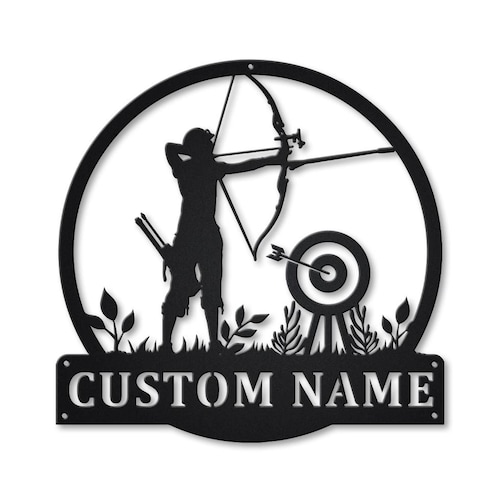 Custom Archery Sport Monogram Metal Sign Art Personalized - Etsy