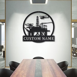 Oilfield Metal Sign LED Lights V1, Custom Oilfield Metal Sign, Oil ...