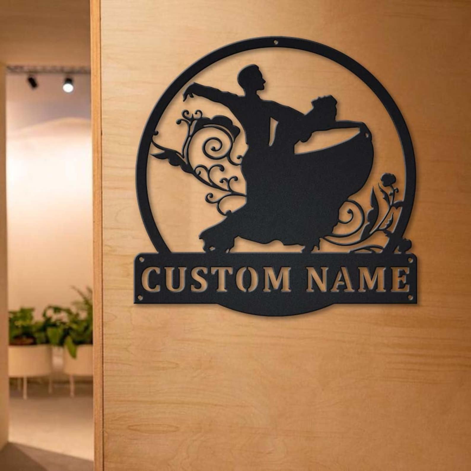 Ballroom Dancing Monogram Metal Sign Art, Custom Ballroom Dancing Metal ...