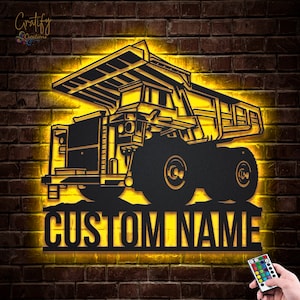 Mining Car Metal Sign With LED Lights, Custom Mining Car Metal Signs ...