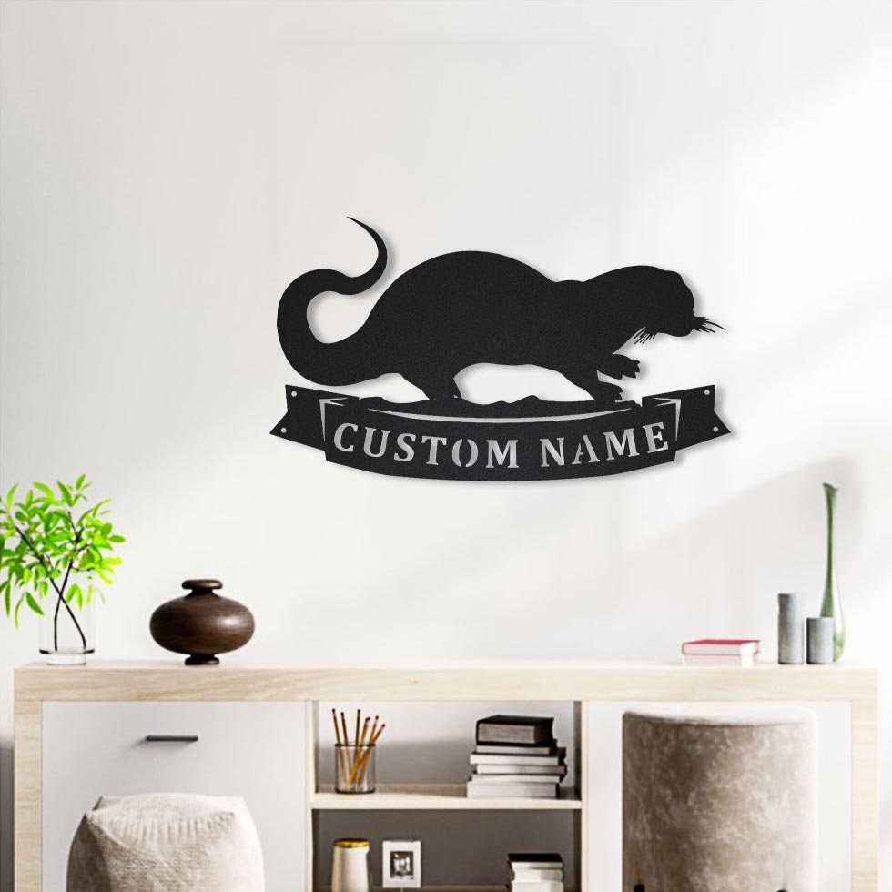 Otters Metal Sign Art Custom Otters Animal Metal Wall Art - Etsy