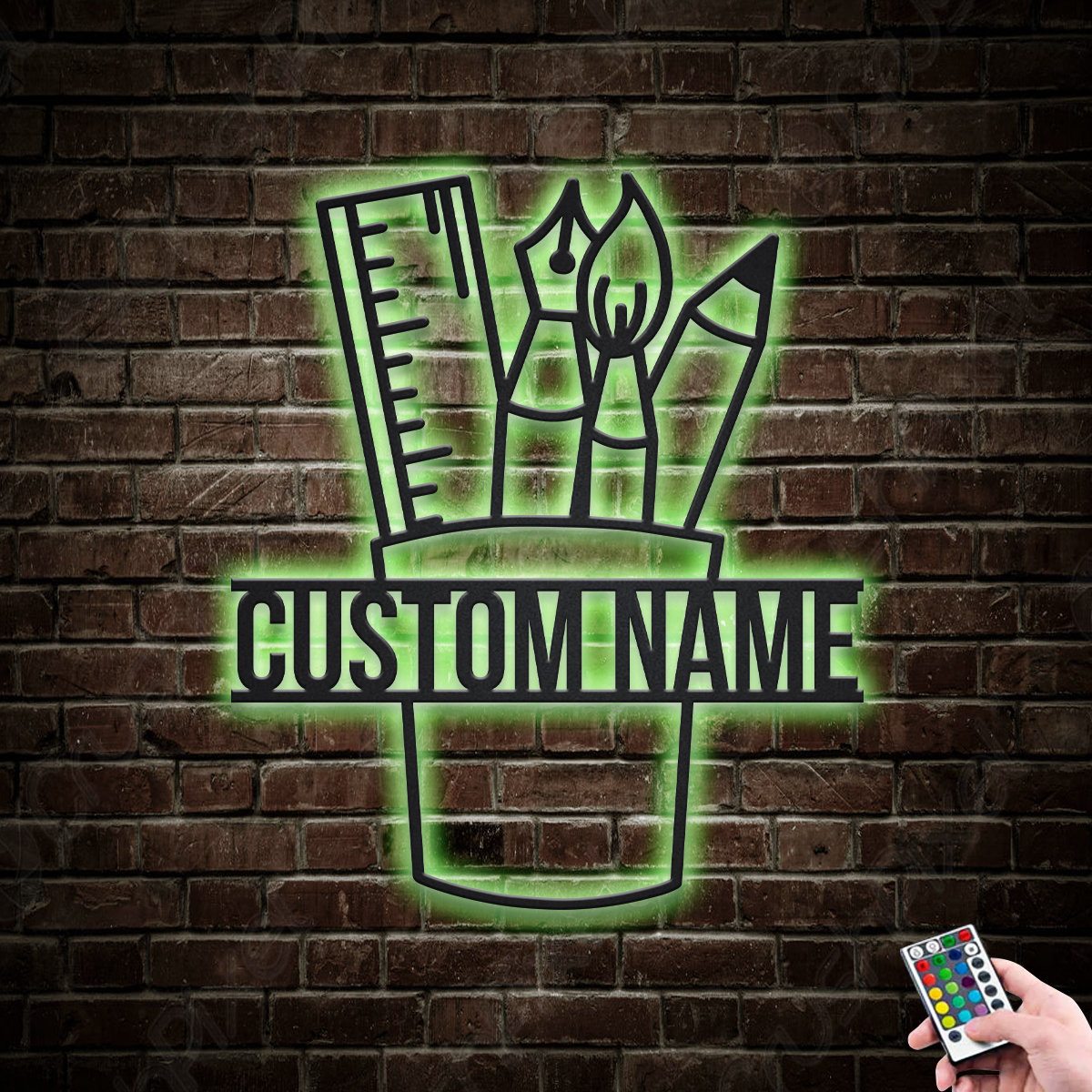 Teacher Metal Sign LED Lights V2 Custom Teacher Metal Sign - Etsy