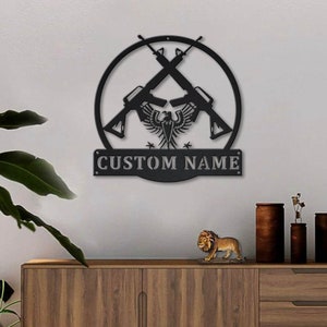 Personalized AR-15 Gun Metal Sign - Gun Owner Gift - Armory Decor - 2nd ...