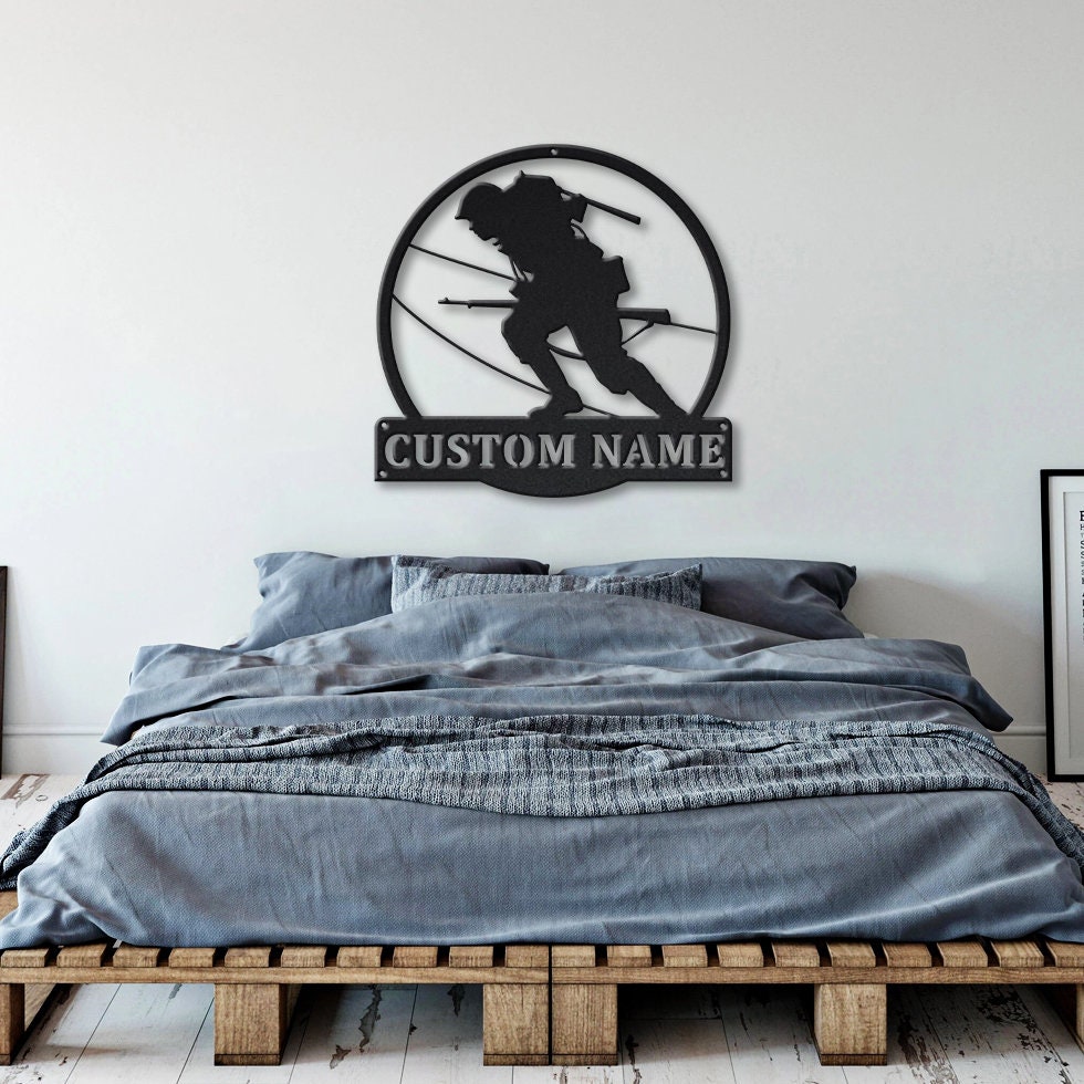 Soldier Military Metal Sign LED Lights V2, Custom Soldier Military ...