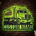 LED Custom Truck Driver Metal Wall Art - Personalized 18 Wheeler Name ...