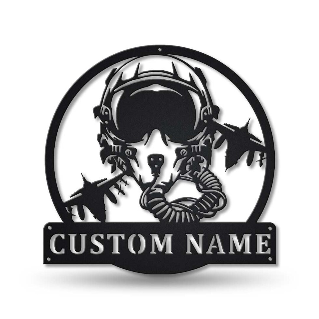 Custom Fighter Pilot Metal Sign Art, Personalized Air Force Metal Signs ...