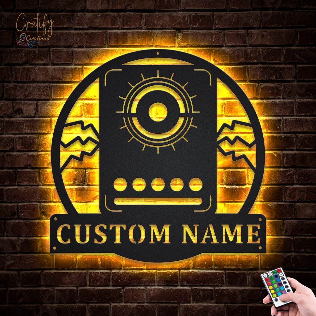 Sound Box Music Metal Sign LED Lights V3, Custom Sound Box Metal Signs ...
