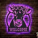 Decor Heifer Cow Wreath, Calf Welcome Sign, Welcome Farm Ranch Metal ...