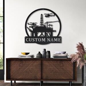 Oilfield Metal Sign LED Lights V1, Custom Oilfield Metal Sign, Oil ...