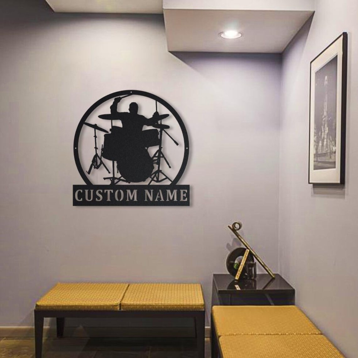 Custom Drummer Male Metal Sign Art, Personalized Drummer Male Metal ...