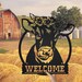 Decor Heifer Cow Wreath, Calf Welcome Sign, Welcome Farm Ranch Metal ...