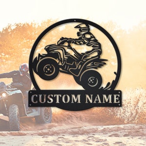 Quad Bike Metal Wall Art LED Lights V1, Custom Quad Bike Metal Wall Art ...