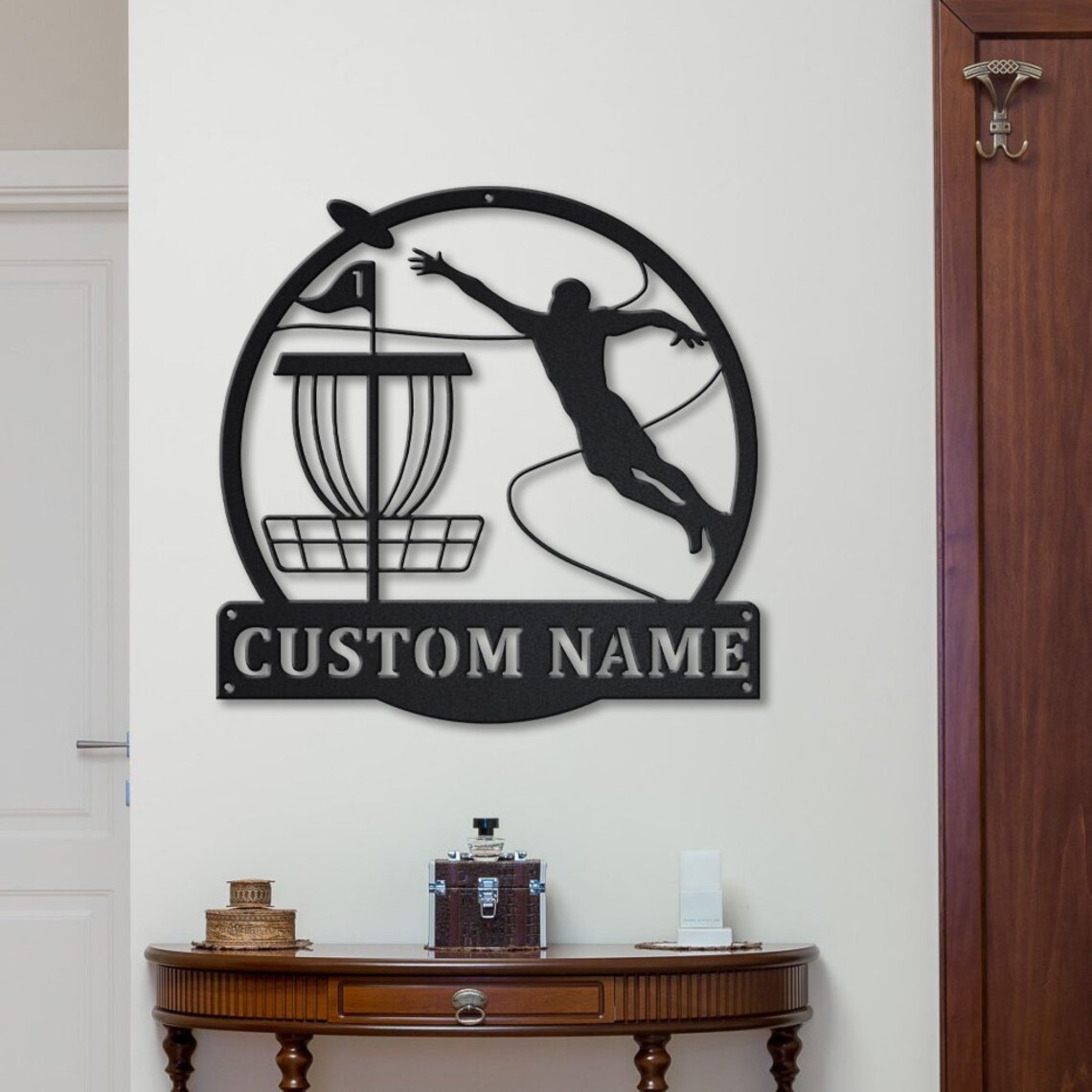 Disc Golf Sport Metal Wall Art LED Lights V4, Custom Disc Golf Metal ...