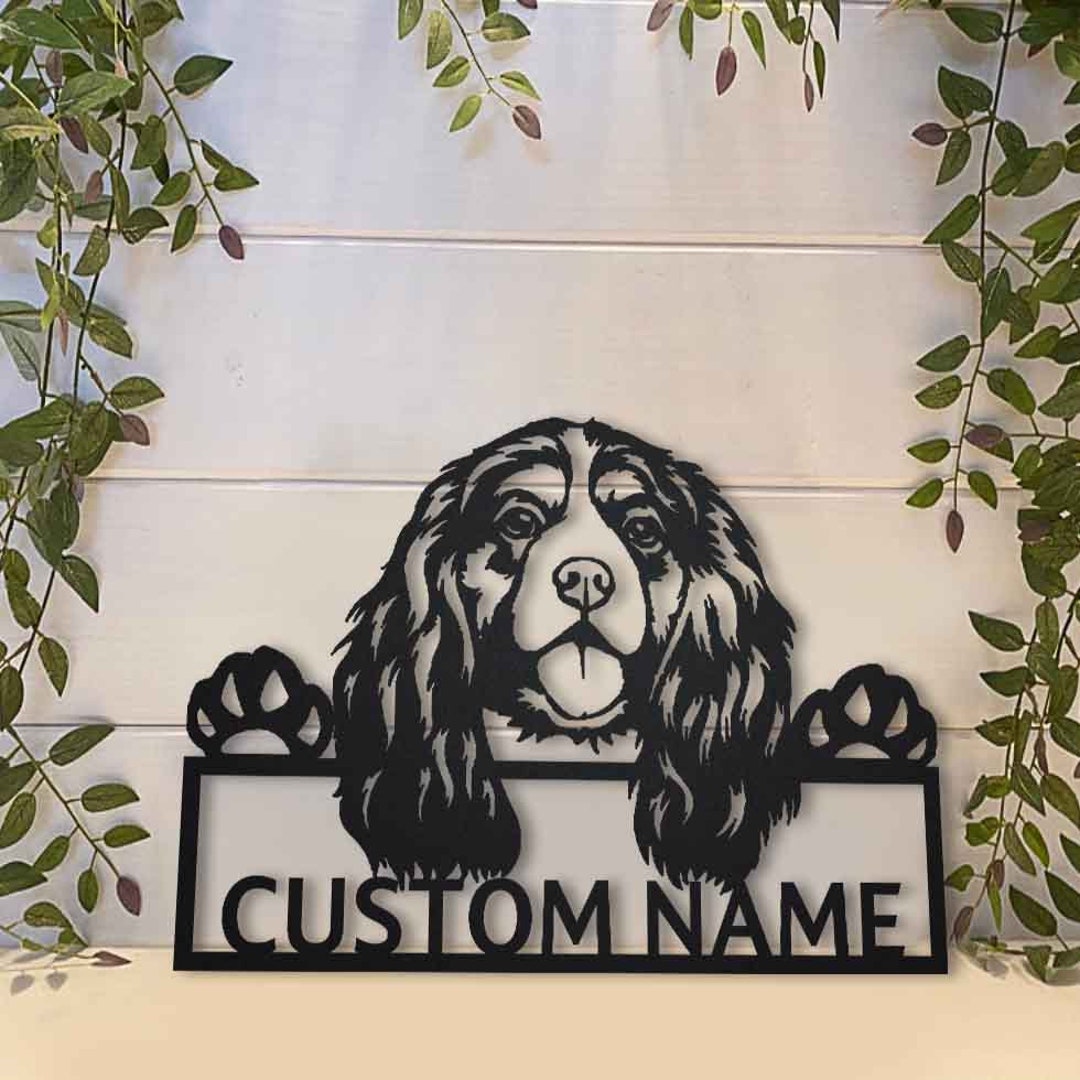 Custom Cavalier King Charles Dog Metal Sign Art, Cavalier King Charles ...