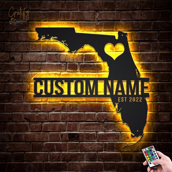 Florida State Neon Sign - Etsy