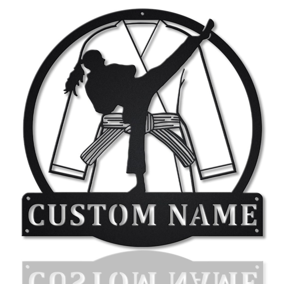 Personalized Karate Girl Monogram Metal Sign Art Custom | Etsy