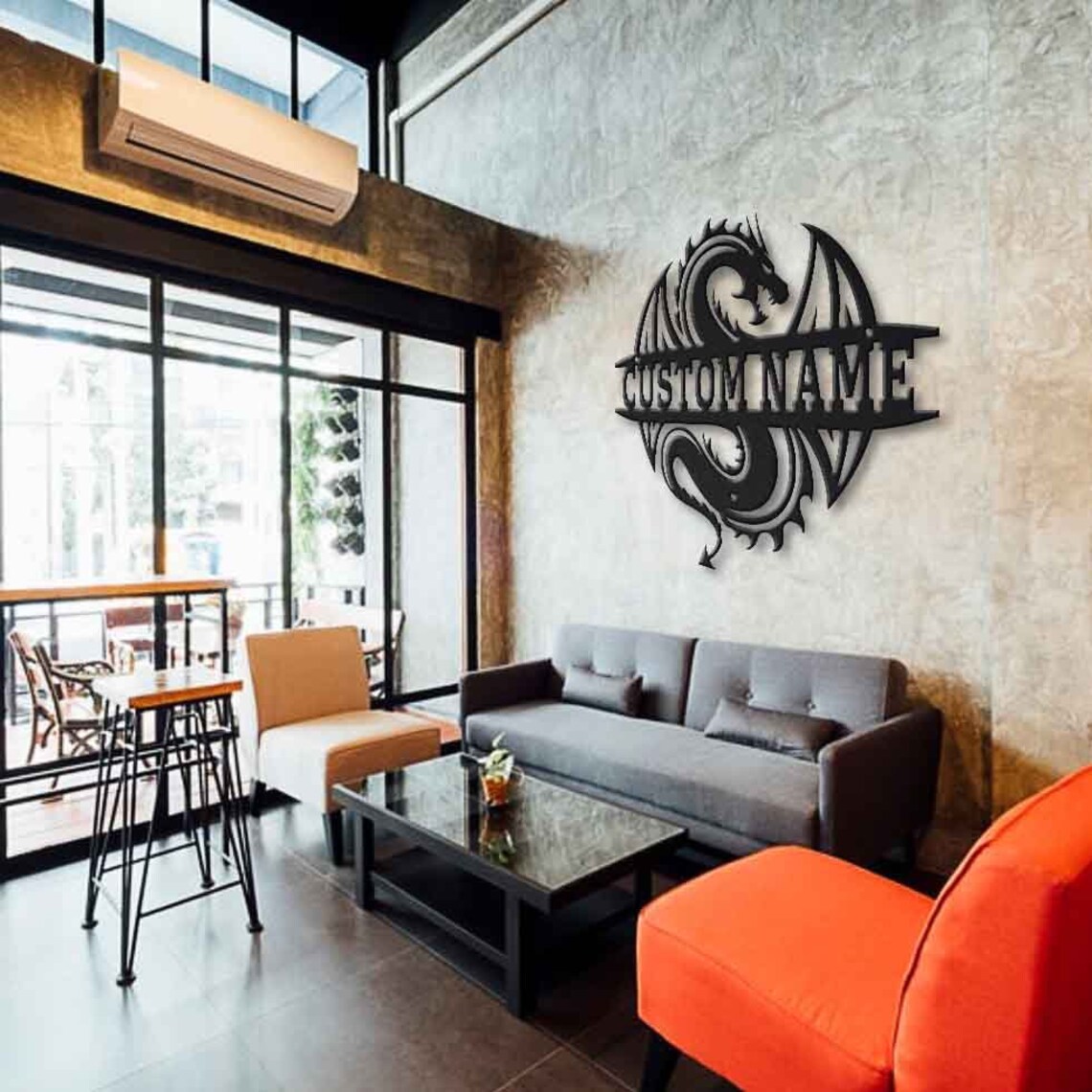 Custom Dragon Metal Sign Art, Personalized Dragon Metal Sign, Metal ...