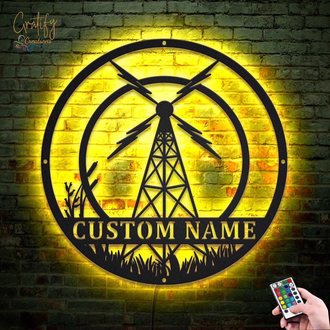 Custom Call Sign Ham Radio LED Sign, Personalized Ham Radio Gifts ...