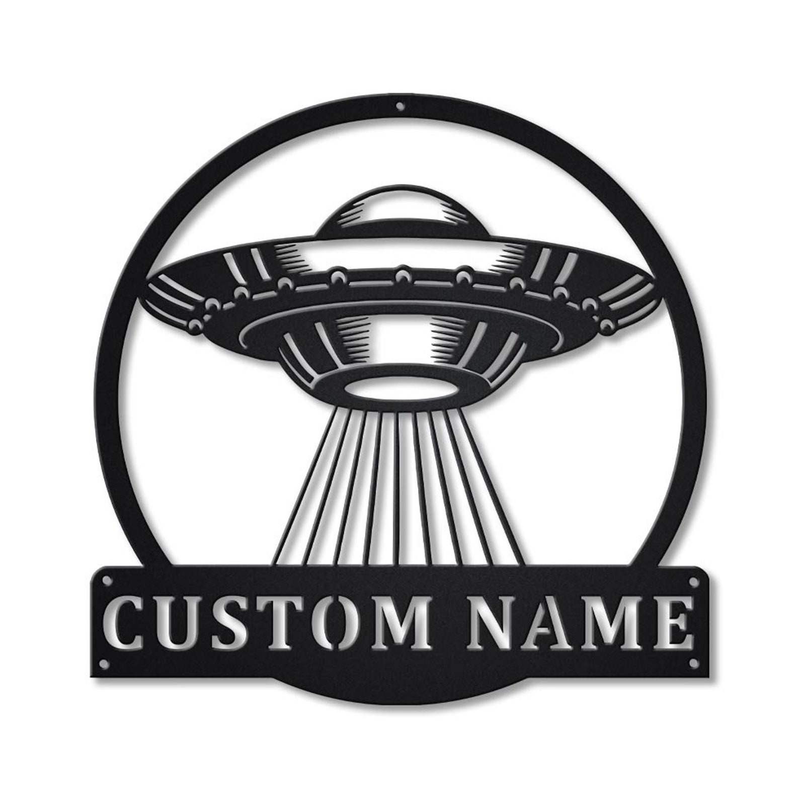 UFO Metal Sign Art, Custom UFO Metal Sign, UFO Metal Wall Decor, Alien ...