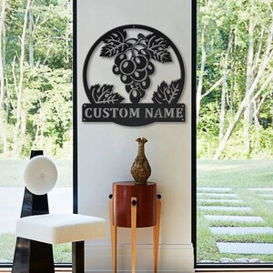 Custom Grape Metal Sign Art, Personalized Grape Metal Signs, Grape ...
