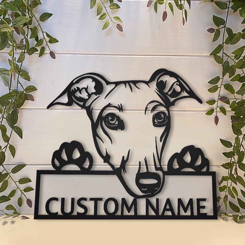 Custom Greyhound Dog Metal Wall Sign With LED Lights – Personalized ...
