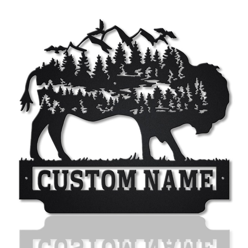 Metal Bison Sign - Etsy
