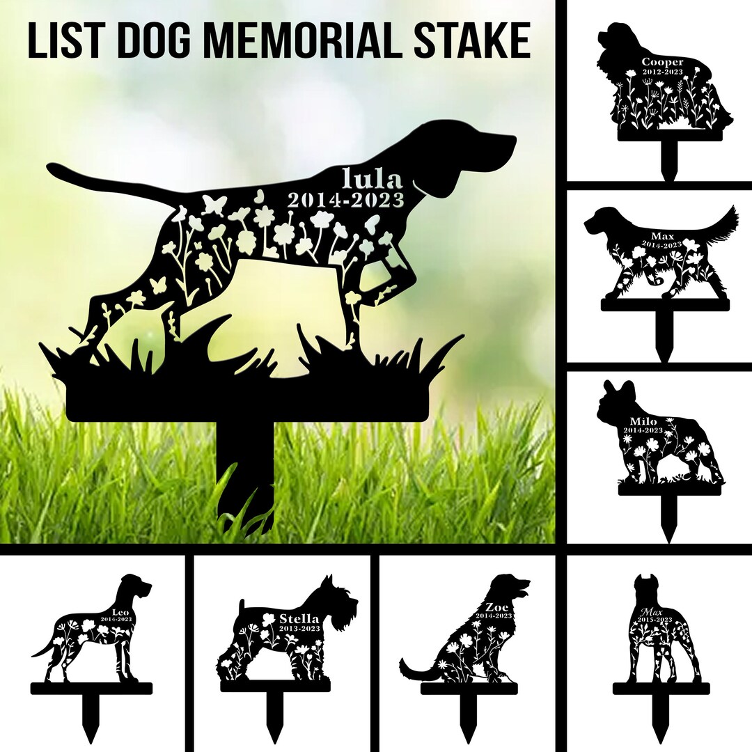 Custom Dog Sign Dog Memorial Stake, Metal Stake, Sympathy Sign, Pet ...