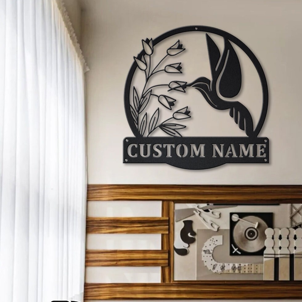 Hummingbird Metal Sign LED Lights V5, Custom Hummingbird Metal Sign ...