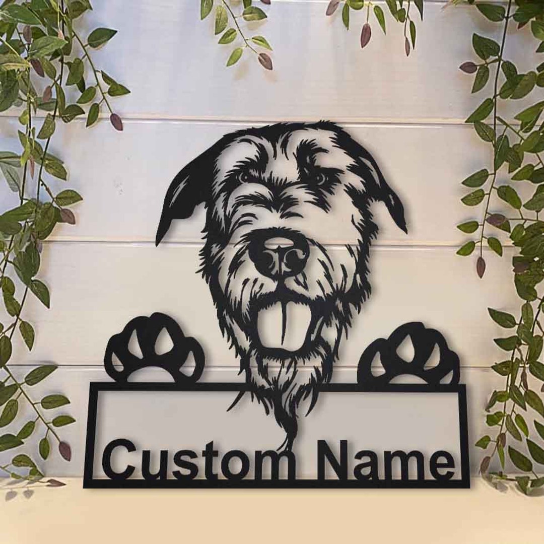 Custom Irish Wolfhound Dog Metal Sign Art, Personalized Irish Wolfhound ...