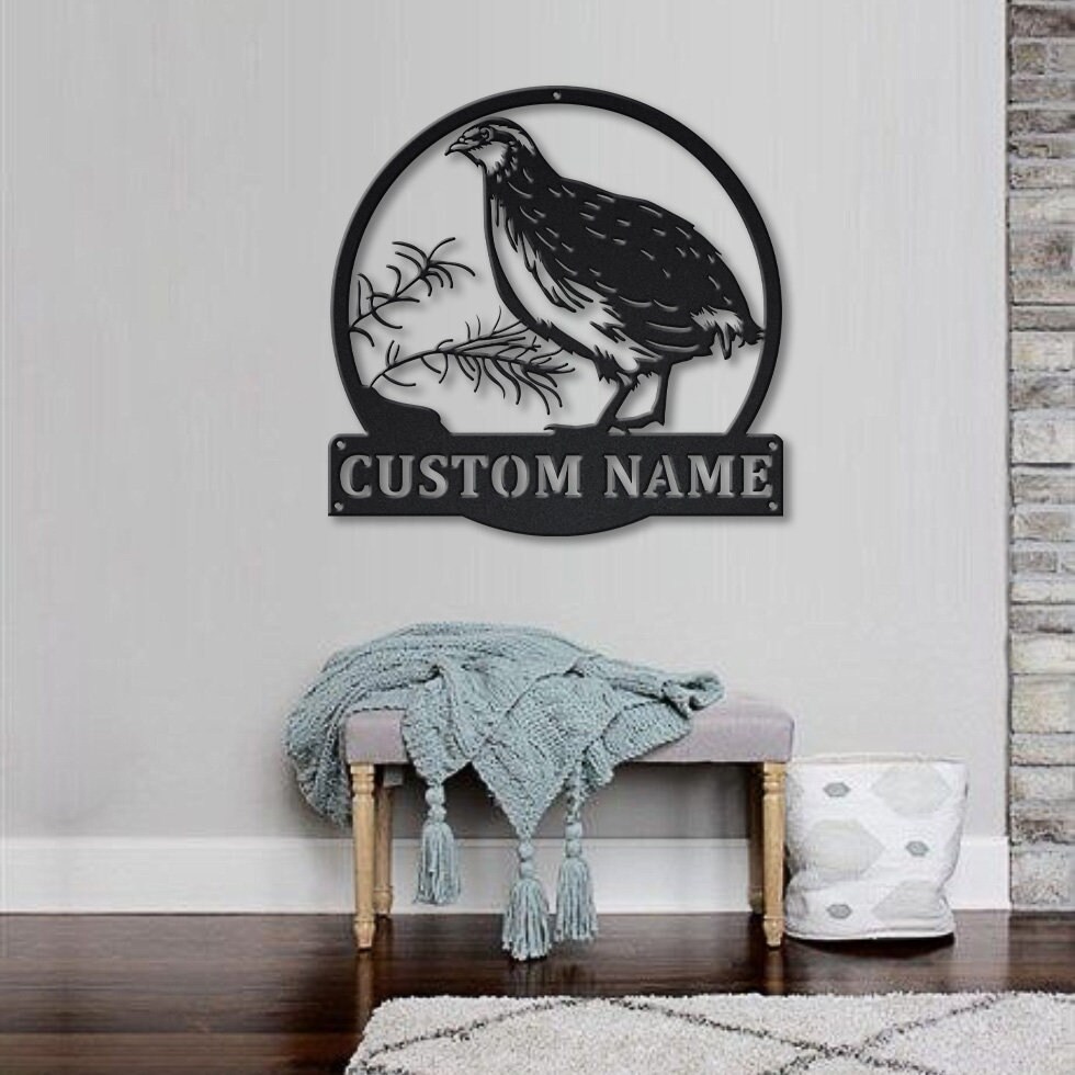 Custom Quail Bird Metal Wall Art With LED Lights Personalized - Etsy