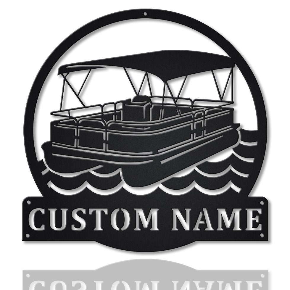 Custom Pontoon Boat Monogram Metal Sign With LED Lights V2 - Etsy