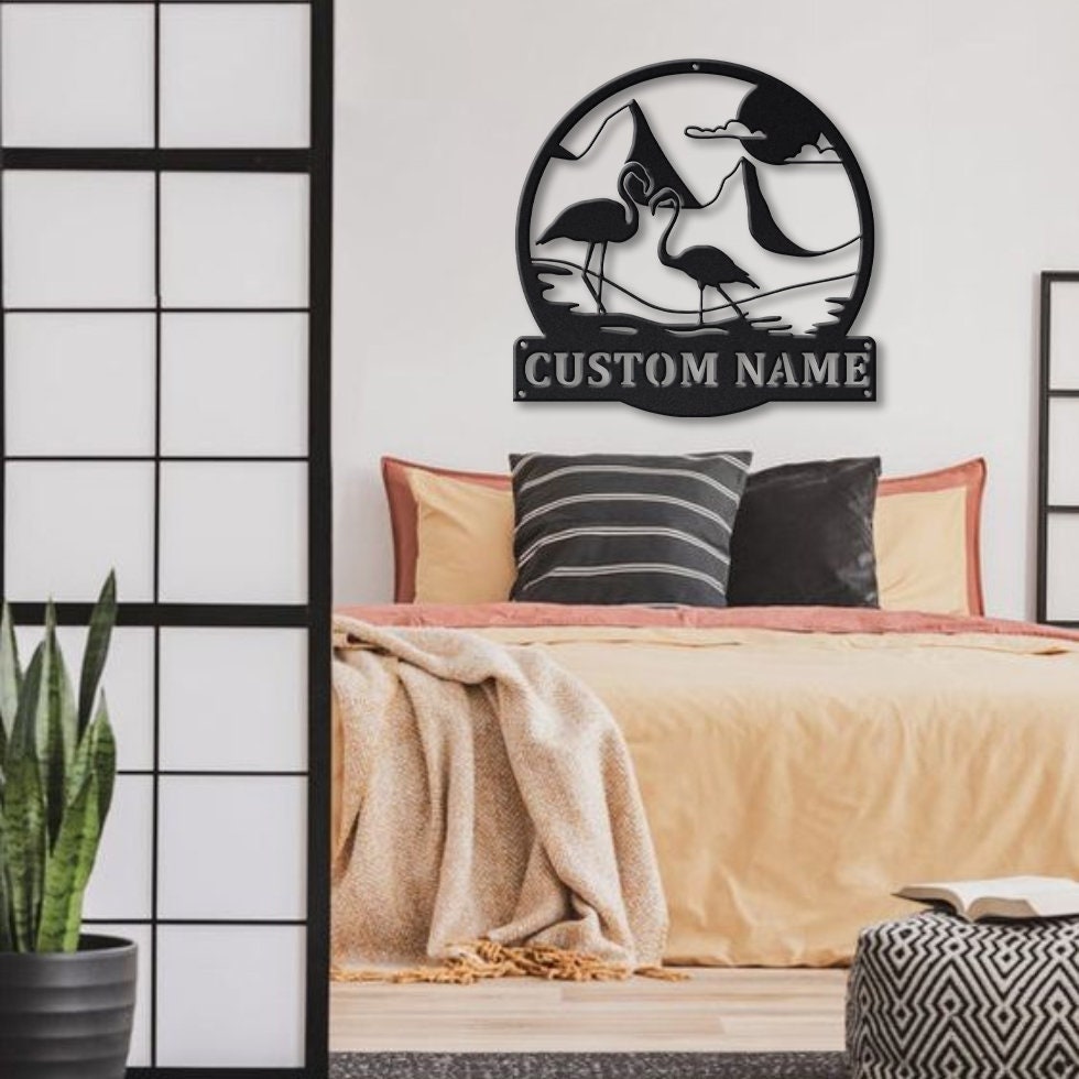 Flamingo Bird Metal Sign LED Lights V6 Custom Flamingo Wall - Etsy