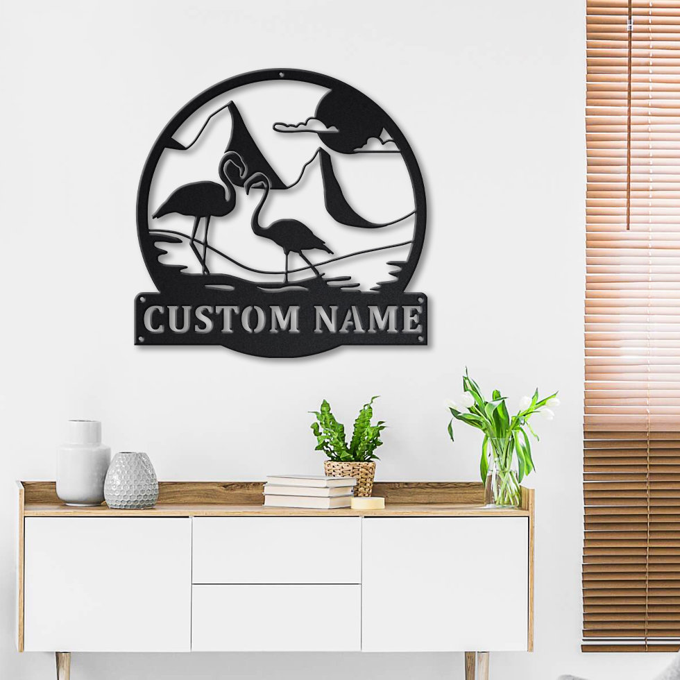 Flamingo Bird Metal Sign LED Lights V6 Custom Flamingo Wall - Etsy