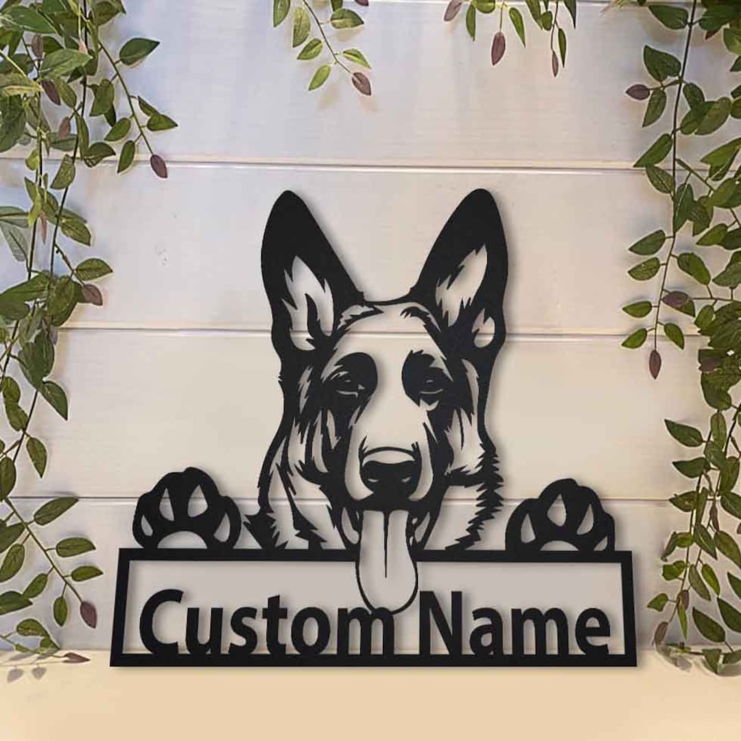 German Shepherd Dog Metal Sign Art, Custom German Shepherd Dog Metal ...
