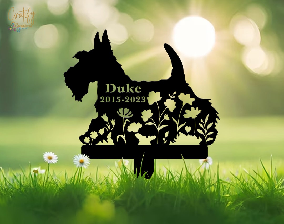 Scottish Terriers Dog Sign Custom Dog Memorial Stake, Metal Stake ...