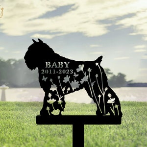 Bouviers Des Flandres Dog Sign Dog Memorial Stake, Metal Stake ...