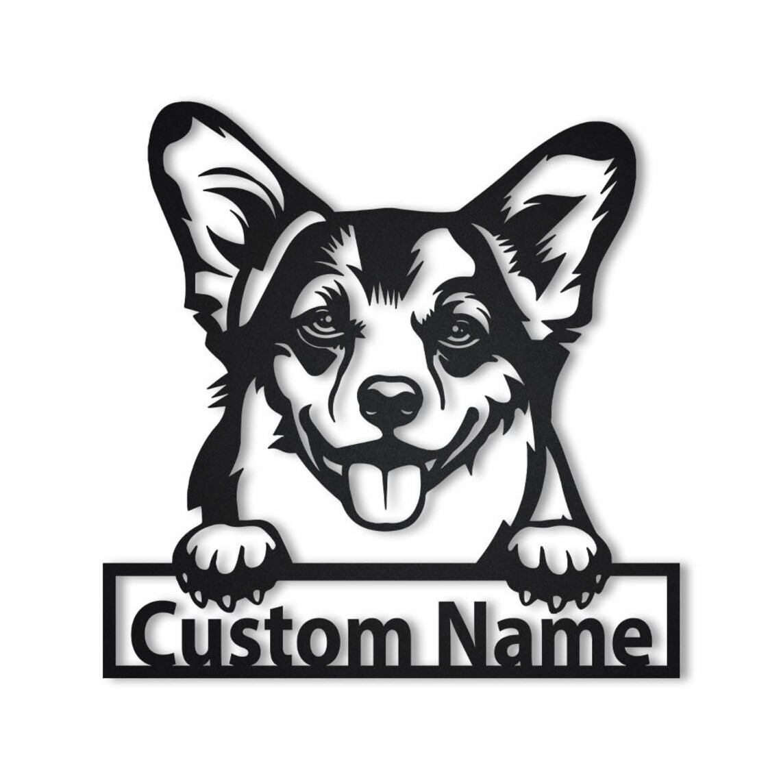Custom Welsh Corgi Dog Metal Sign Art V2, Personalized Welsh Corgi Dog ...