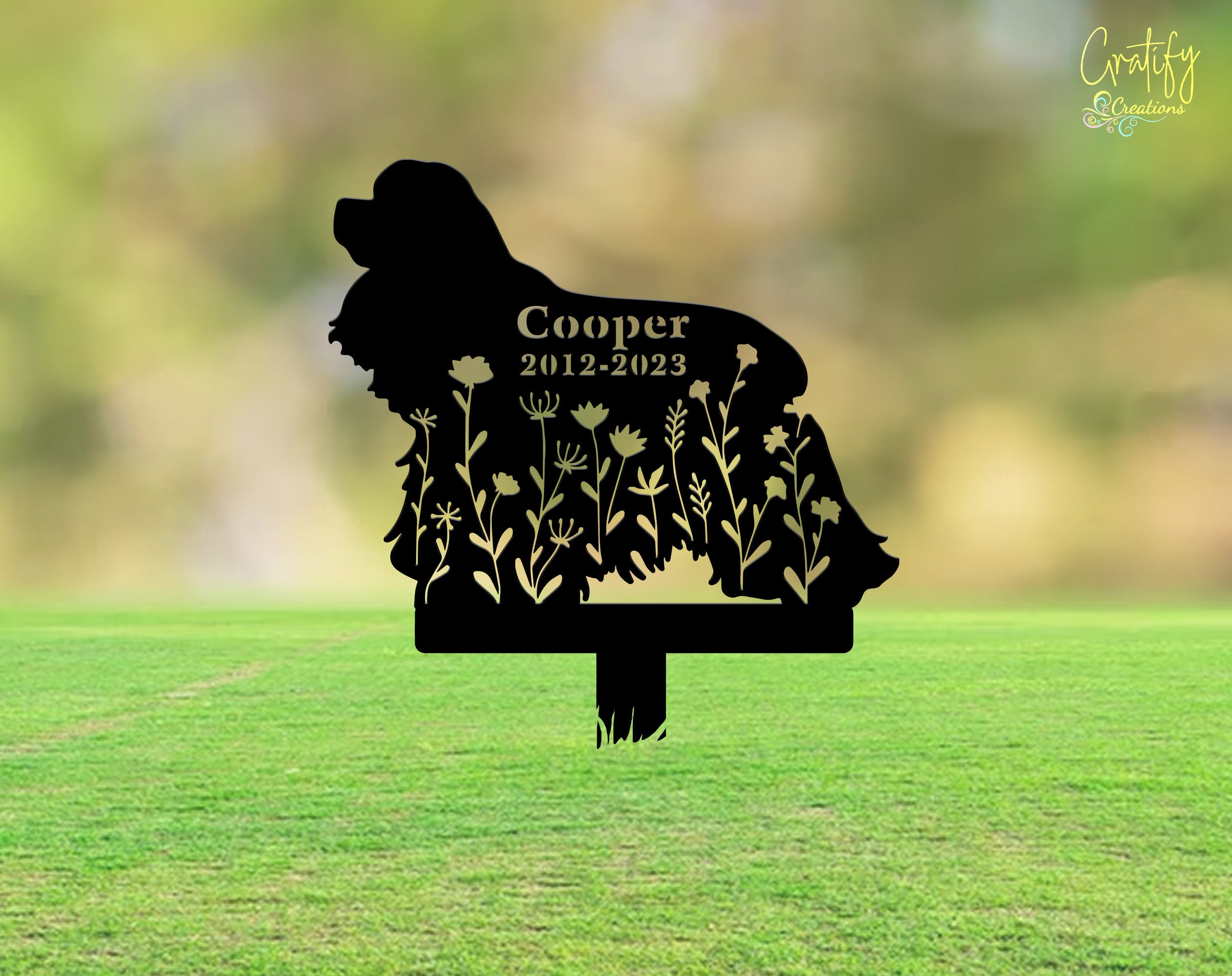 Cocker Spaniels Dog Sign , Custom Dog Memorial Stake, Metal Stake ...