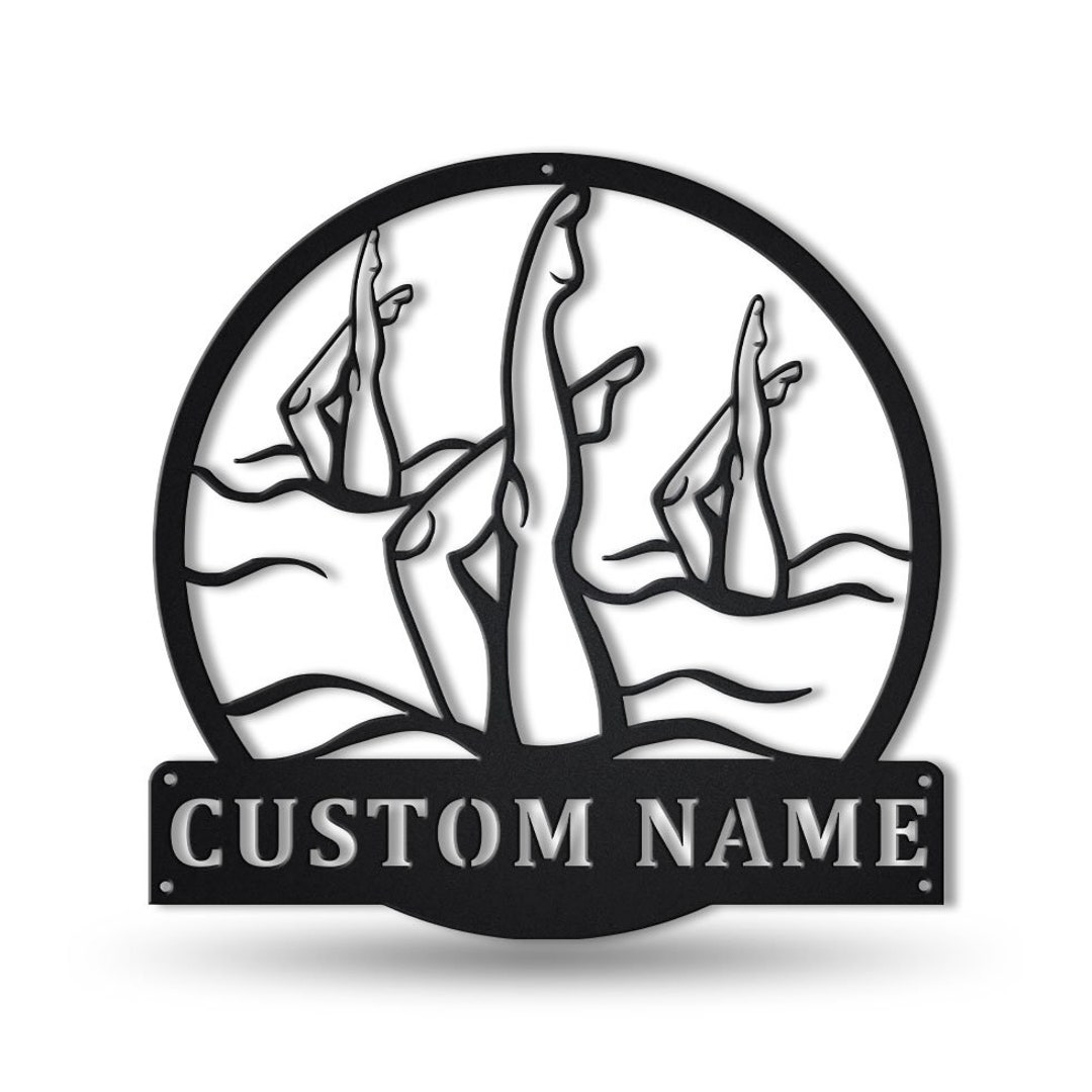 Artistic Swimming Monogram Metal Sign Art ,custom Artistic Swimming ...