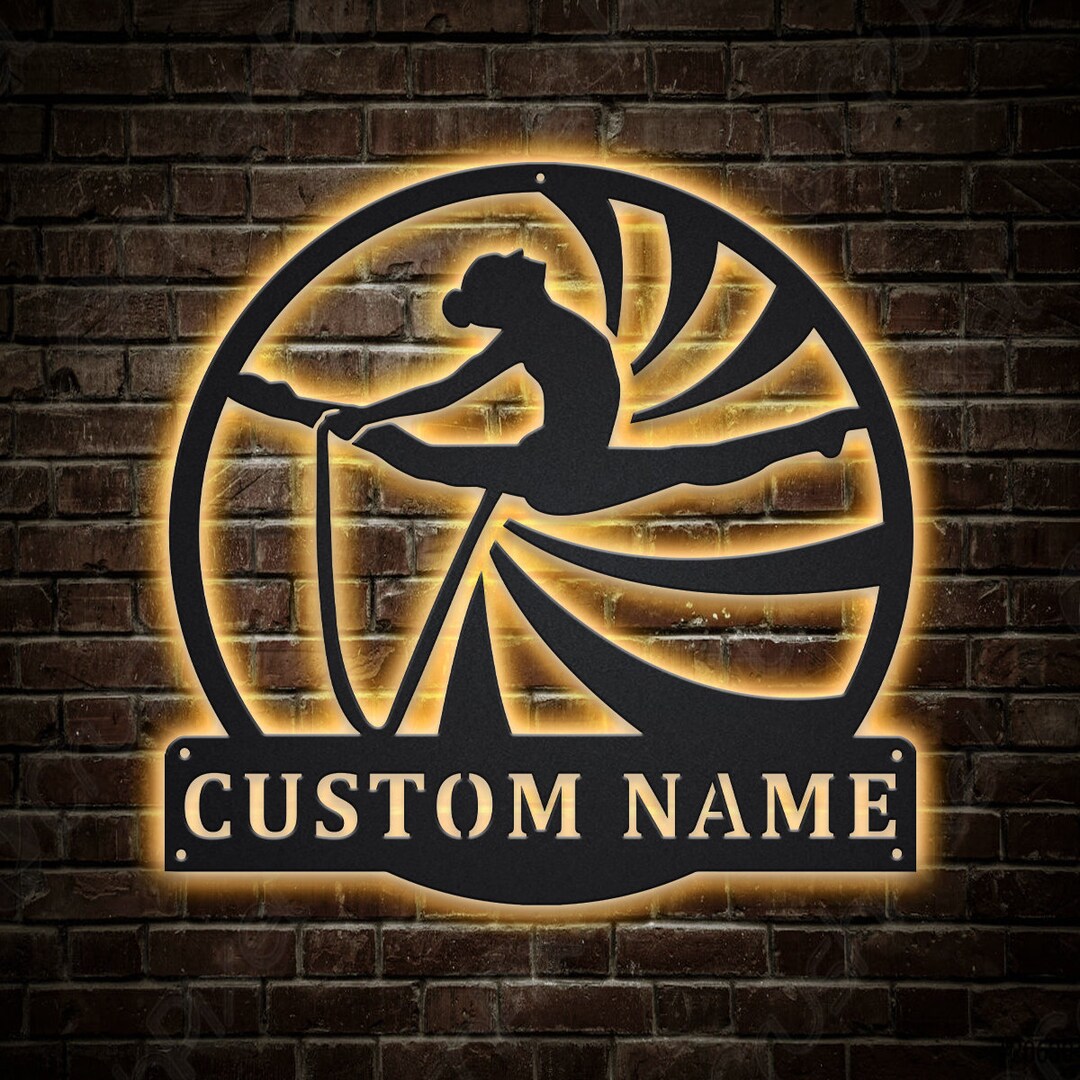 Custom Rhythmic Gymnastics Rope Metal Sign With LED Lights ...
