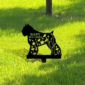 Bouviers Des Flandres Dog Sign Dog Memorial Stake, Metal Stake ...