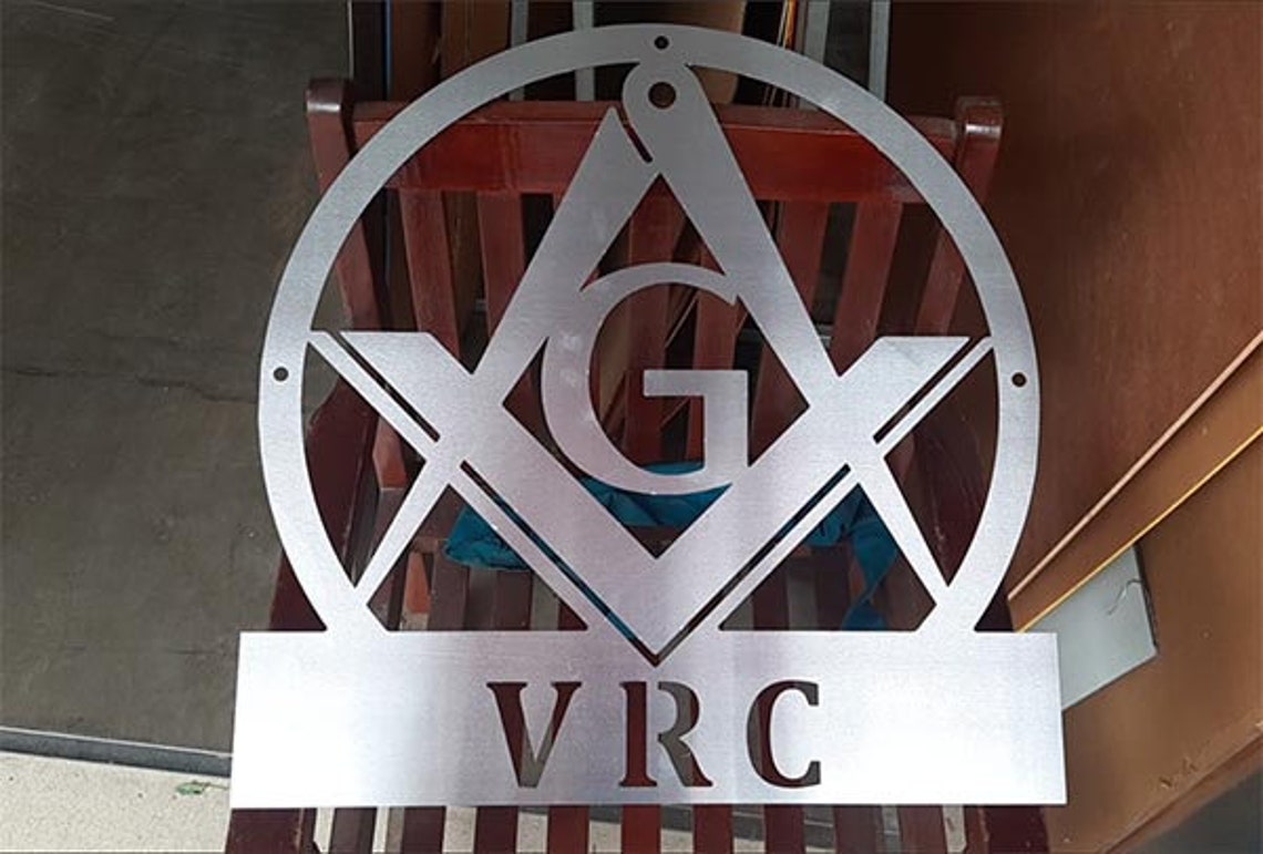 Masonic Freemasonry Monogram Metal Wall Sign Masonic Metal - Etsy