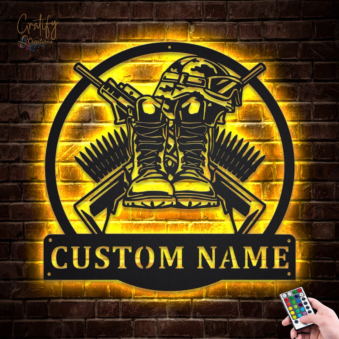 Custom Veteran Gun Metal Sign - Gun Owner Gift - Armory Decor - 2nd ...
