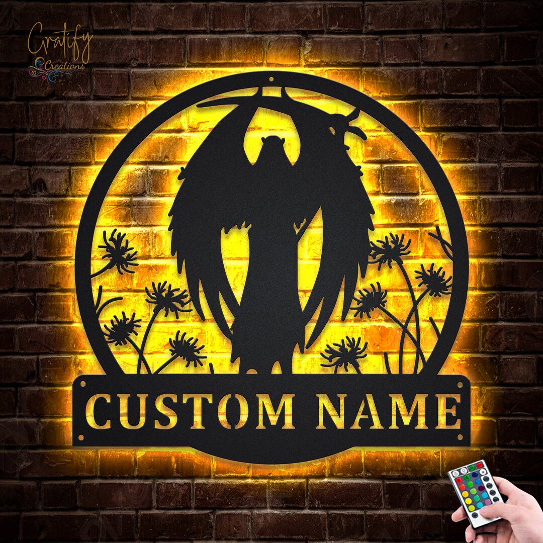 Grim Reaper Metal Wall Art LED Lights V4, Custom Grim Reaper Skull ...